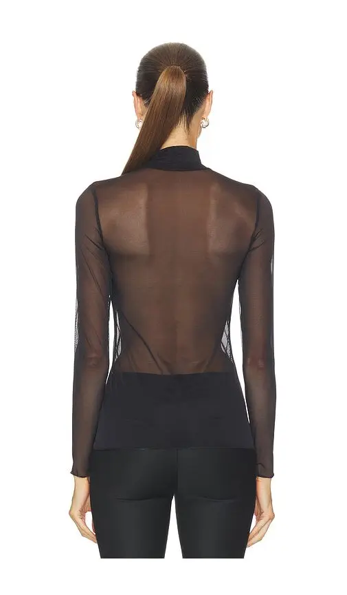 Commando Sheer Mesh Long Sleeve Turtleneck