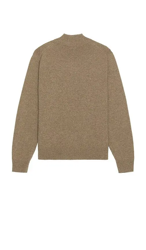 Theory Hilles Cashmere Quarter Zip Sweater - Grey