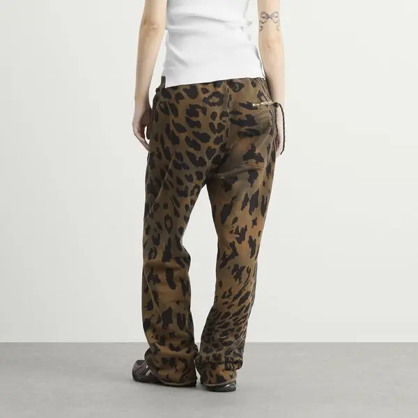 Aries Leopard Tie Dye Straight Sweatpants