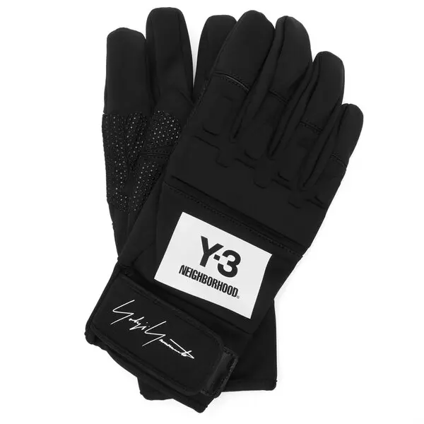 Y3 X Neighborhood Driving Gloves - Black