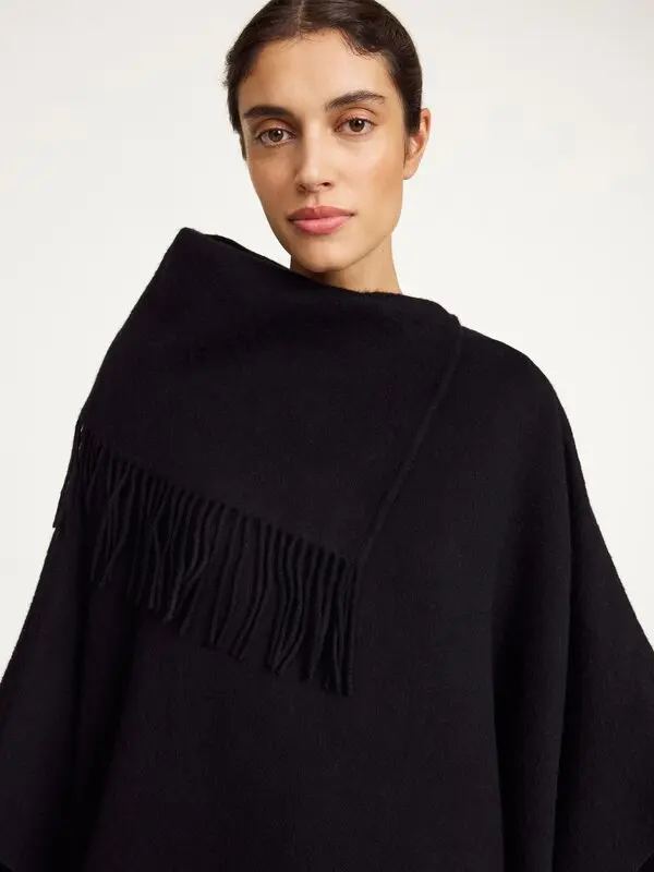 BY MALENE BIRGER Wool Poncho - Black