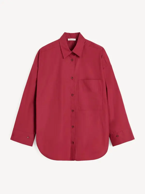 BY MALENE BIRGER Derris Organic Cotton Shirt - Cabernet