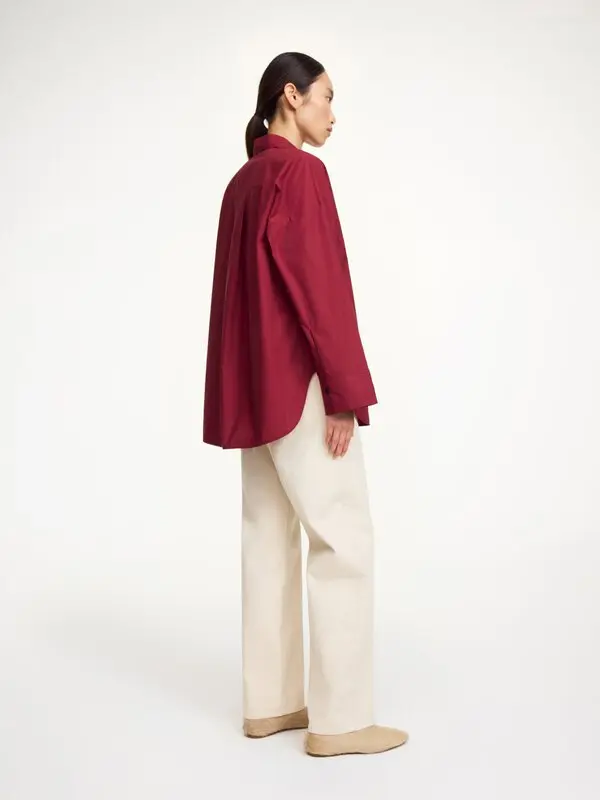 BY MALENE BIRGER Derris Organic Cotton Shirt - Cabernet