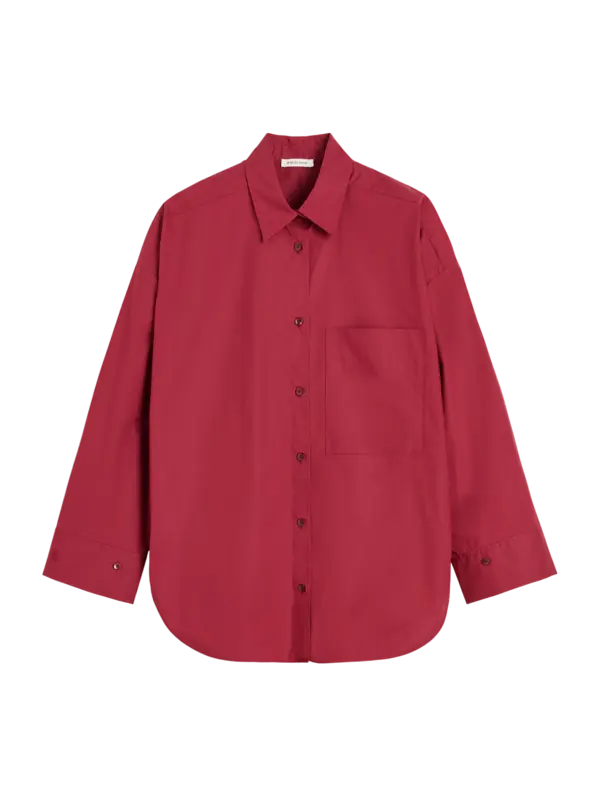 BY MALENE BIRGER Derris Organic Cotton Shirt - Cabernet