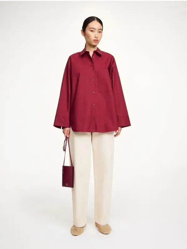 BY MALENE BIRGER Derris Organic Cotton Shirt - Cabernet