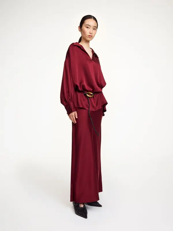 BY MALENE BIRGER Barbara Maxi Skirt - Cabernet