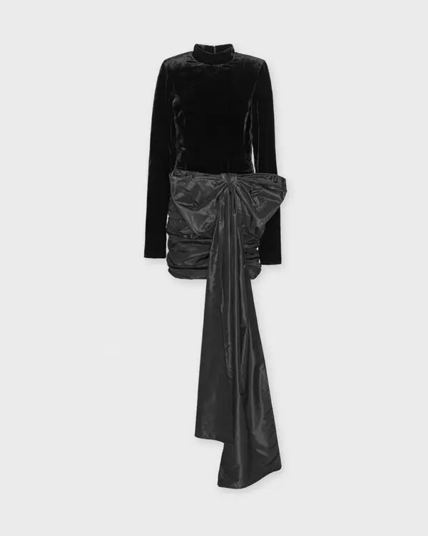 black rotate dress Rotate black mini dress with back detail – Marjon Snieders main image 1