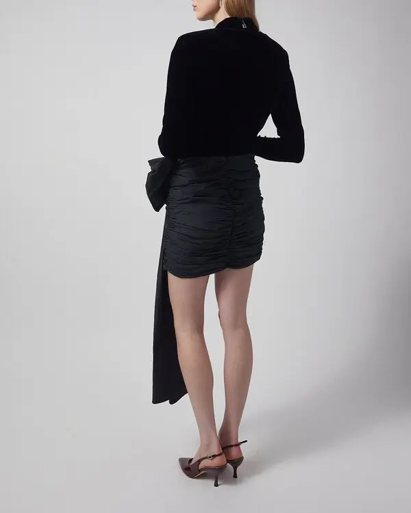 ROTATE BY BIRGER CHRISTENSEN Velvet Bow Mini Dress