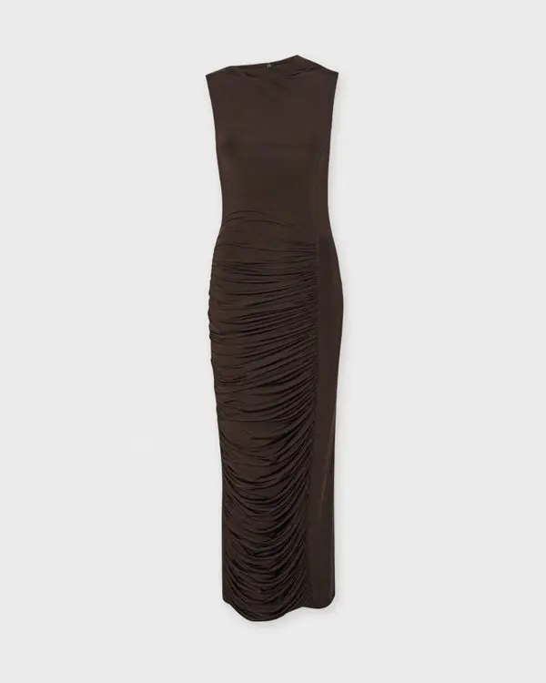 ROTATE BY BIRGER CHRISTENSEN Ruched Midi Dress