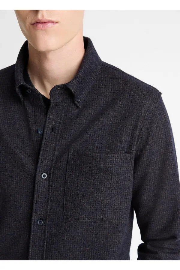 Vince Tattersall Plaid Button-down Shirt - Blue