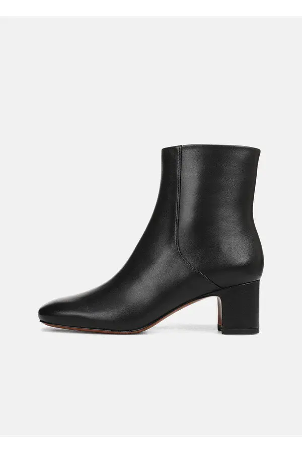 Vince Kellan Leather Ankle Boots - Black