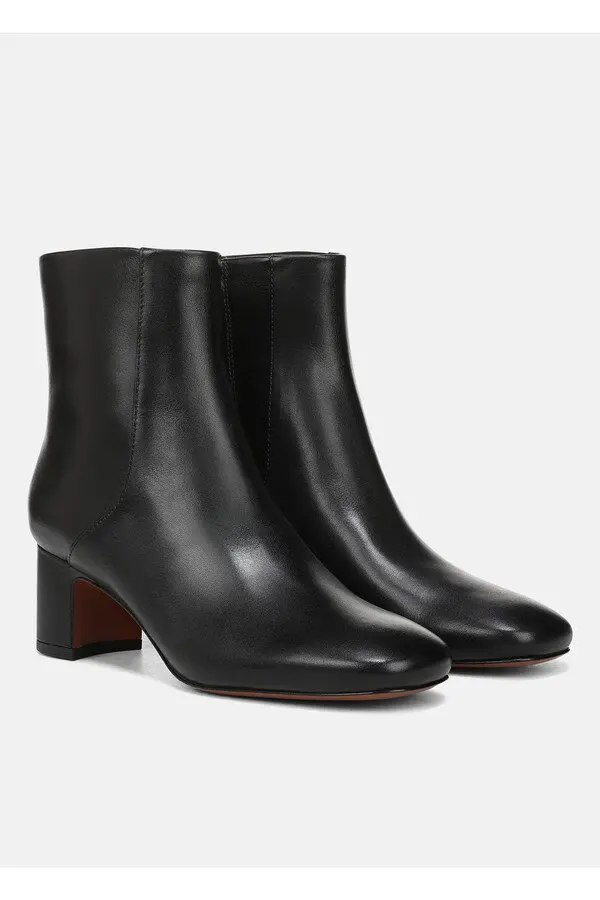 Vince Kellan Leather Ankle Boots - Black