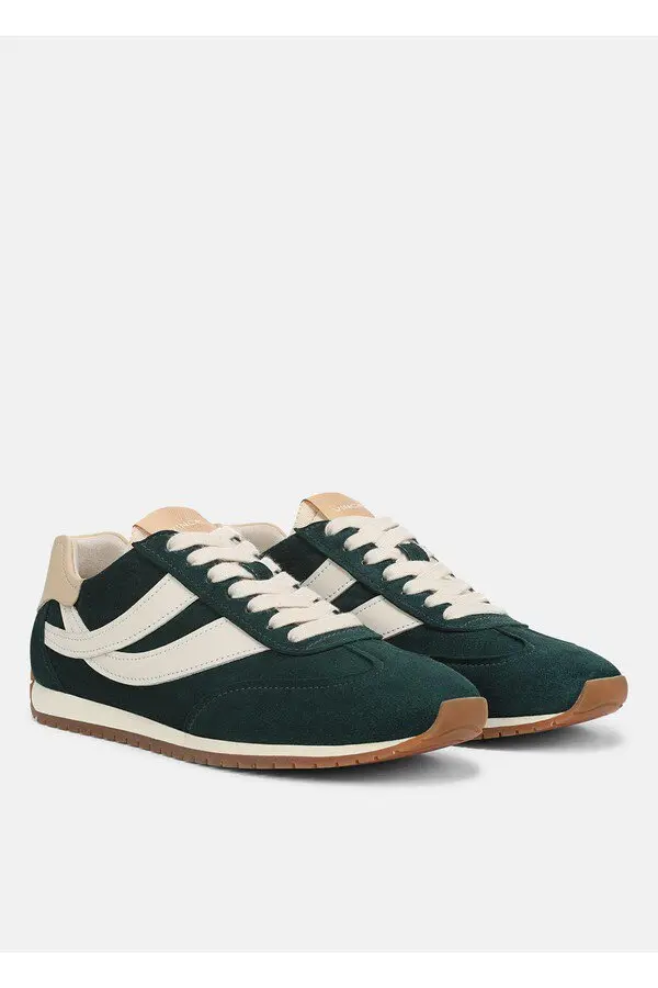 Vince Oasis Suede & Leather Runner Sneaker - Green