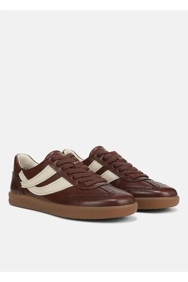 Vince Oasis Brogue Leather Sneakers - Brown