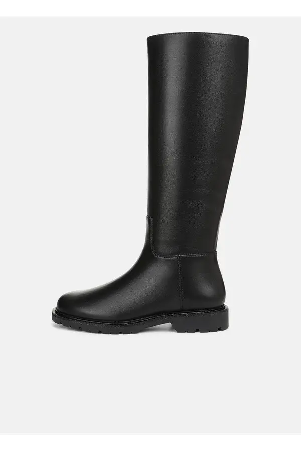 Vince Sibelle Leather Wide-calf Riding Boots - Black