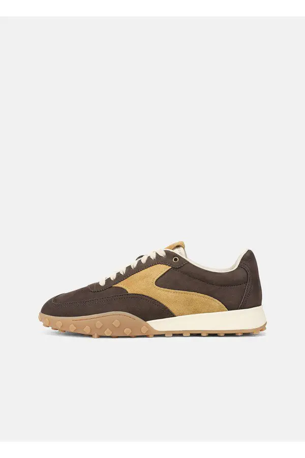 Vince Palisades Suede Runner Sneakers - Gold