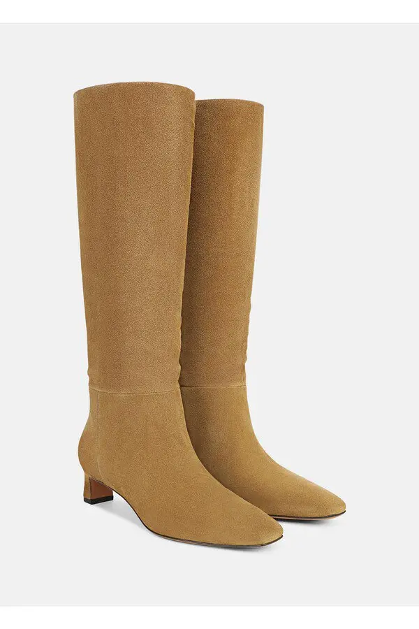Vince Harlan Suede Knee Boot - Red