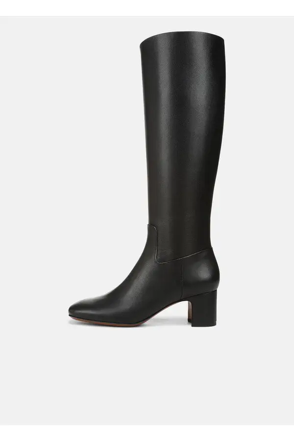 Vince Kellan Leather Knee Boots - Black