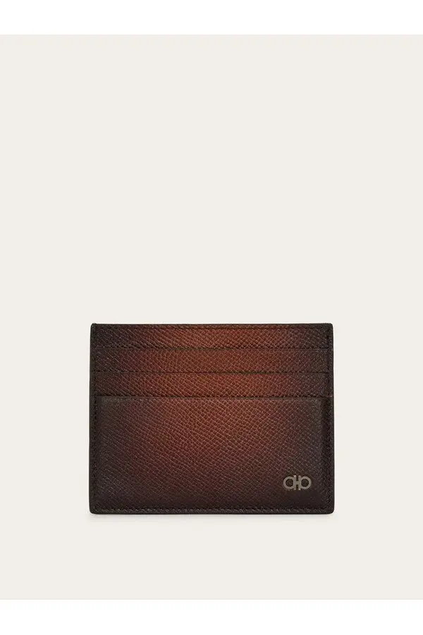 FERRAGAMO Gancini Credit Card Holder - Black