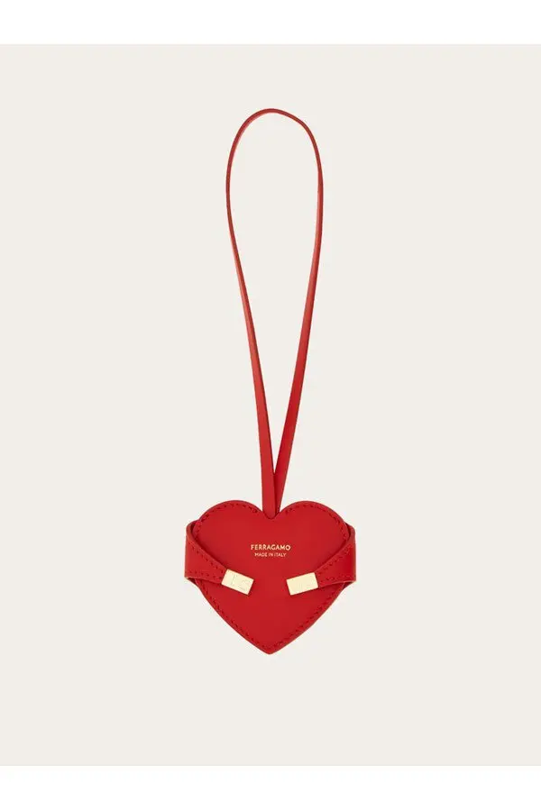 FERRAGAMO Hug Heart Mirror Charm - Red