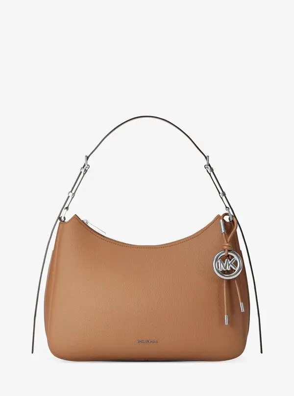 Michael Kors Nolita Medium Pebbled Leather Shoulder Bag - Brown