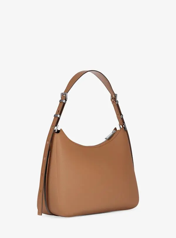 Michael Kors Nolita Medium Pebbled Leather Shoulder Bag - Brown