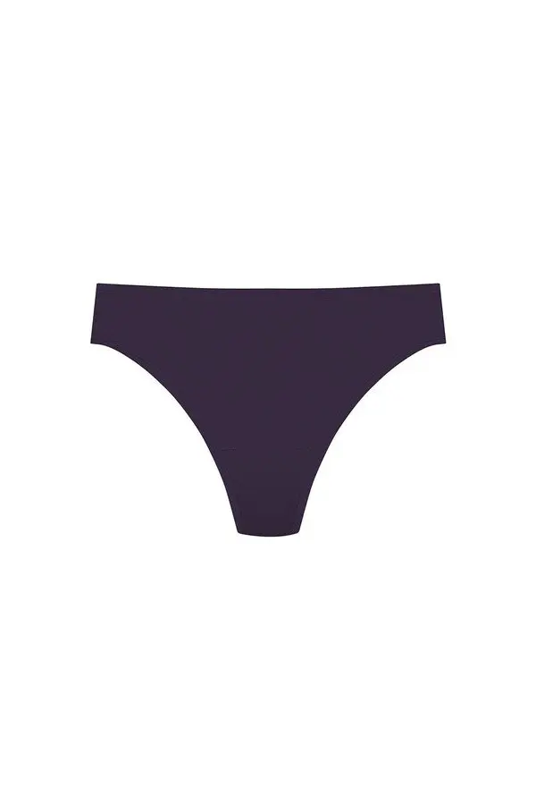 Natori Bliss Bare Cotton Thong - Purple