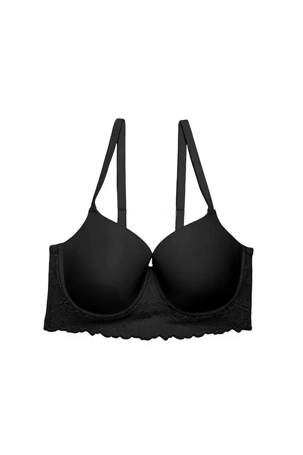 Natori Heavenly Full Coverage Longline T-shirt Bra - Black