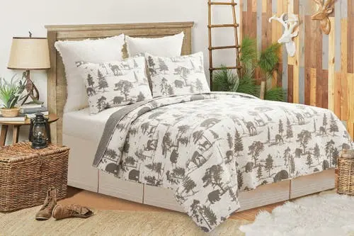 C&F HOME Henderson Hideaway Cotton Quilt Set Reversible And Machine Washable
