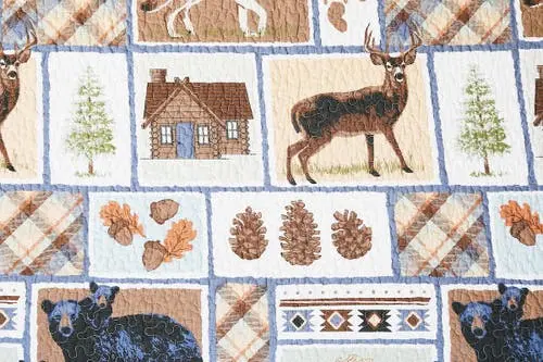 C&F HOME Oakley Rustic Lodge Cotton Quilt Set Reversible And Machine Washable