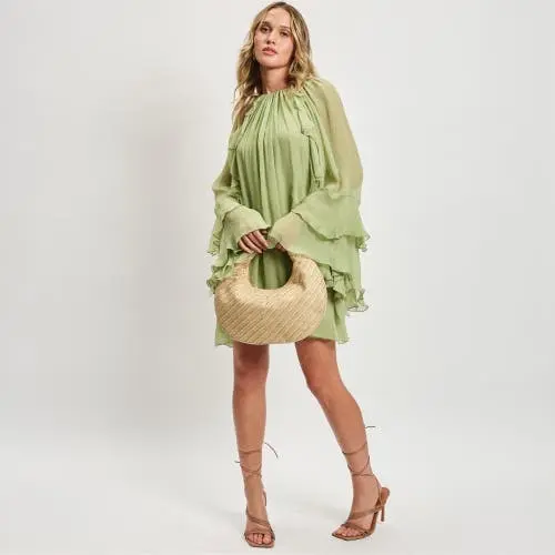 MODA LUXE Farrah Straw Hobo - Gold
