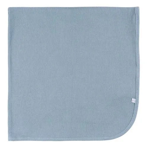 JUST BORN Tan Cotton Blankets 2-pack Set - Blue Leaf