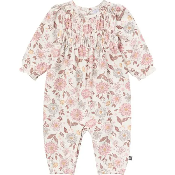 MODERN MOMENTS™ BY GERBER Smocked Long Leg Romper - Flower Blossoms
