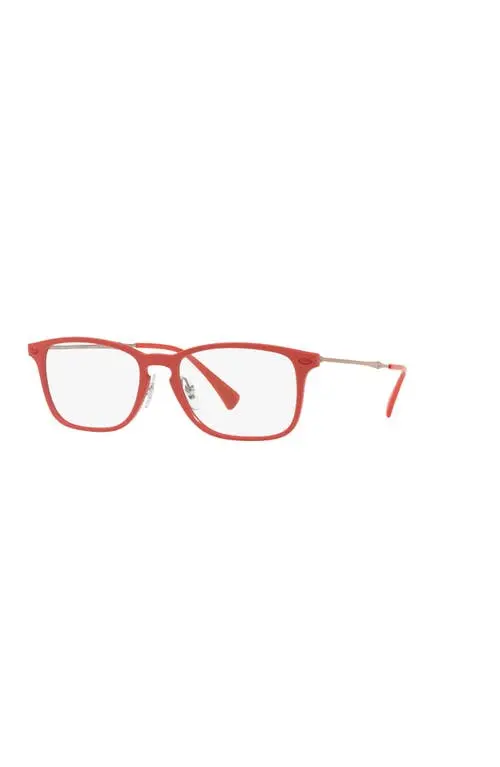 Ray-ban 56mm Square Full Rim Eyeglasses - Red
