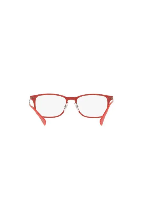 Ray-ban 56mm Square Full Rim Eyeglasses - Red