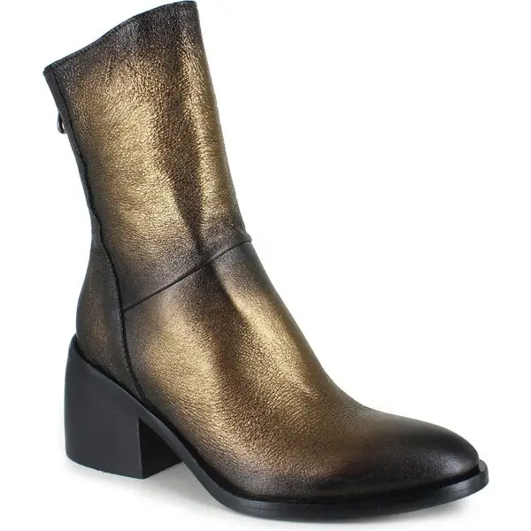 ZIGI Block Heel Bootie - Bronze Lth