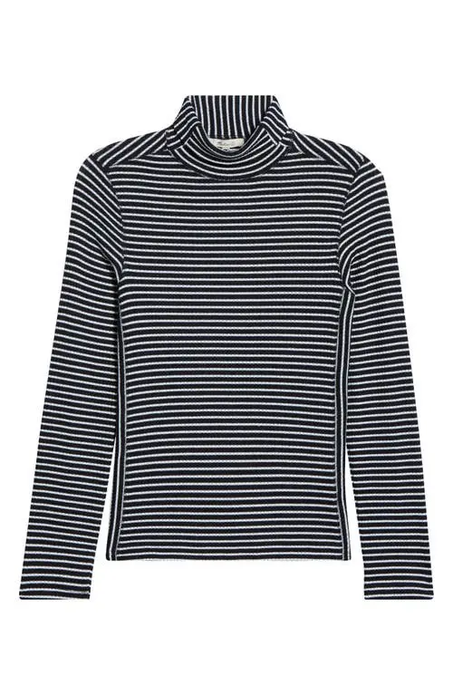 Madewell Stripe Rib Turtleneck Top