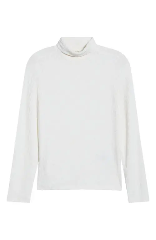 Madewell Ribbed Turtleneck Top - Heather Cream