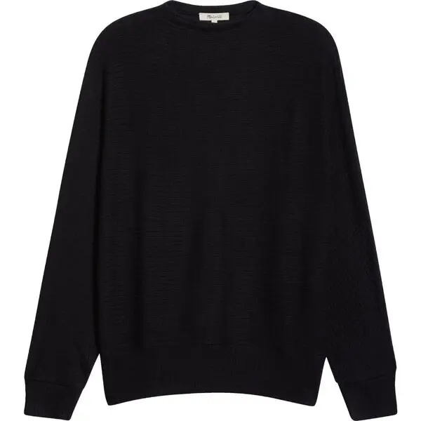 Madewell Mock Neck Dolman Sleeve Sweater - Jet Black