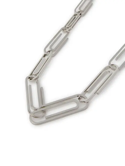 Off White Paperclip Chain Necklace