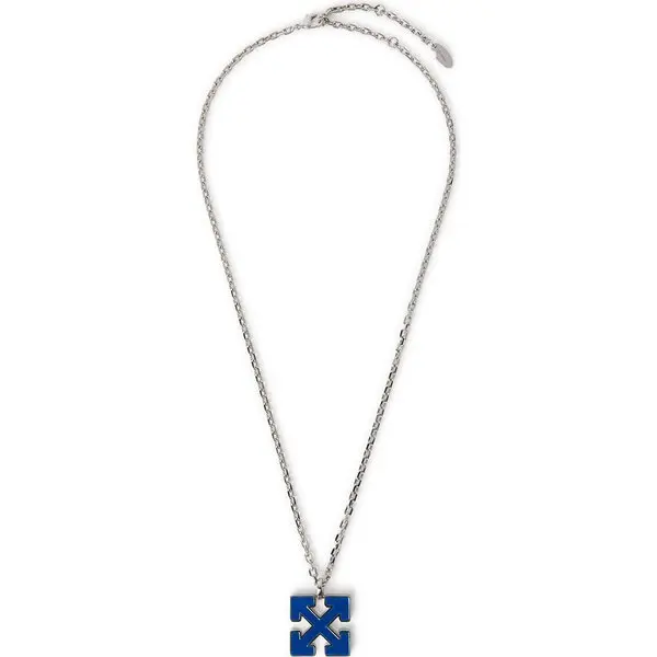 Off-White Arrow Pendant Necklace - Silver