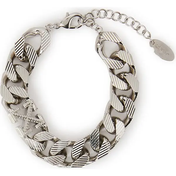 Off White Arrow Chain Bracelet - Silver
