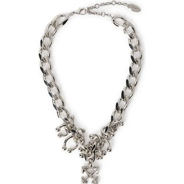 Off-White Piercing Arrow Chain Necklace