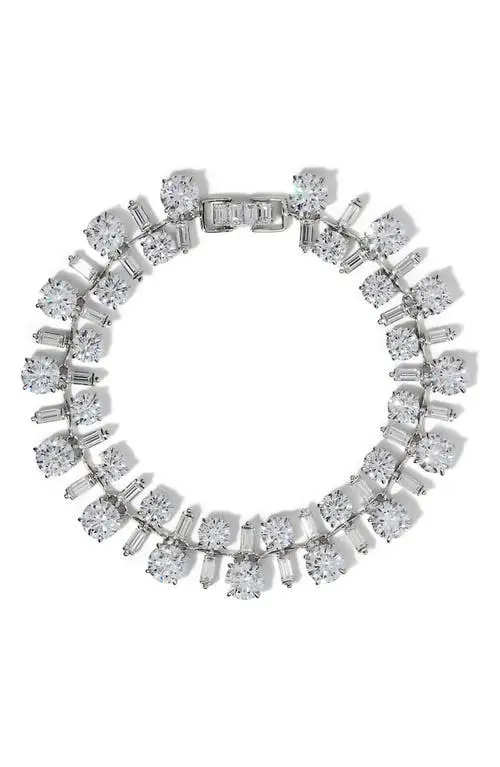 Nadri Stellar Cubic Zirconia Bracelet - Rhodium
