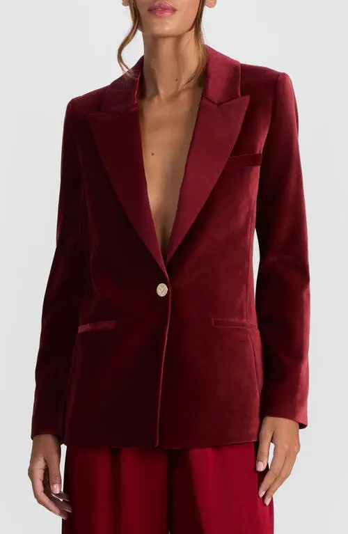 Alice + Olivia Silas Velvet Blazer