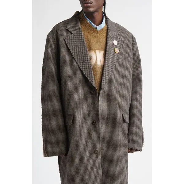 Martine Rose Half & Half Overcoat - Brown