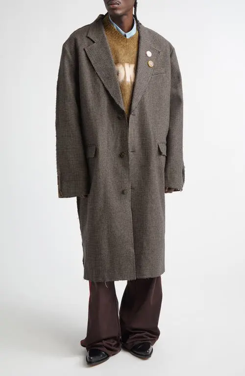 Martine Rose Half & Half Overcoat - Brown