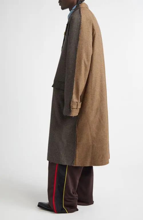 Martine Rose Half & Half Overcoat - Brown