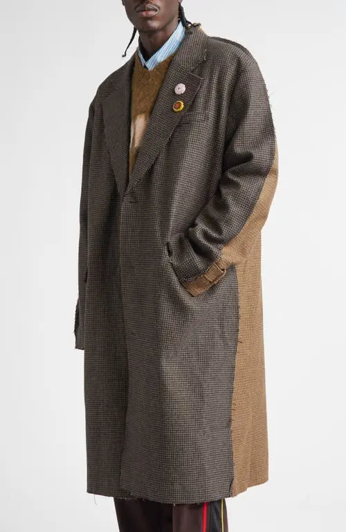 Martine Rose Half & Half Overcoat - Brown