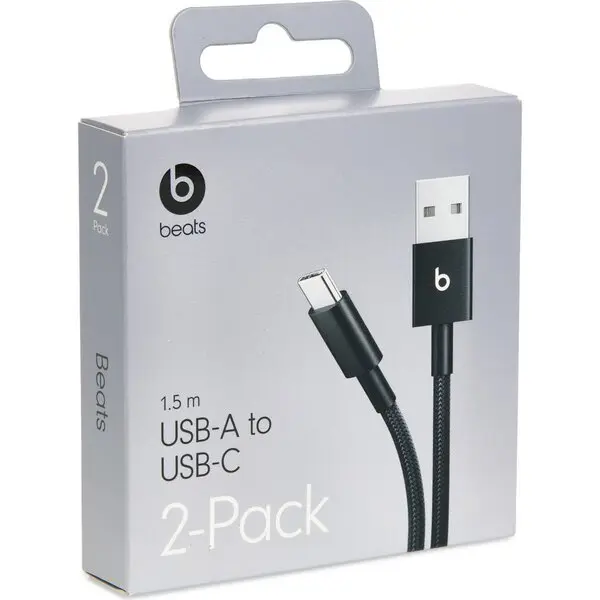 BEATS BY DR. DRE™ 2-pack Usb-a To Usb-c Woven Cable - Black